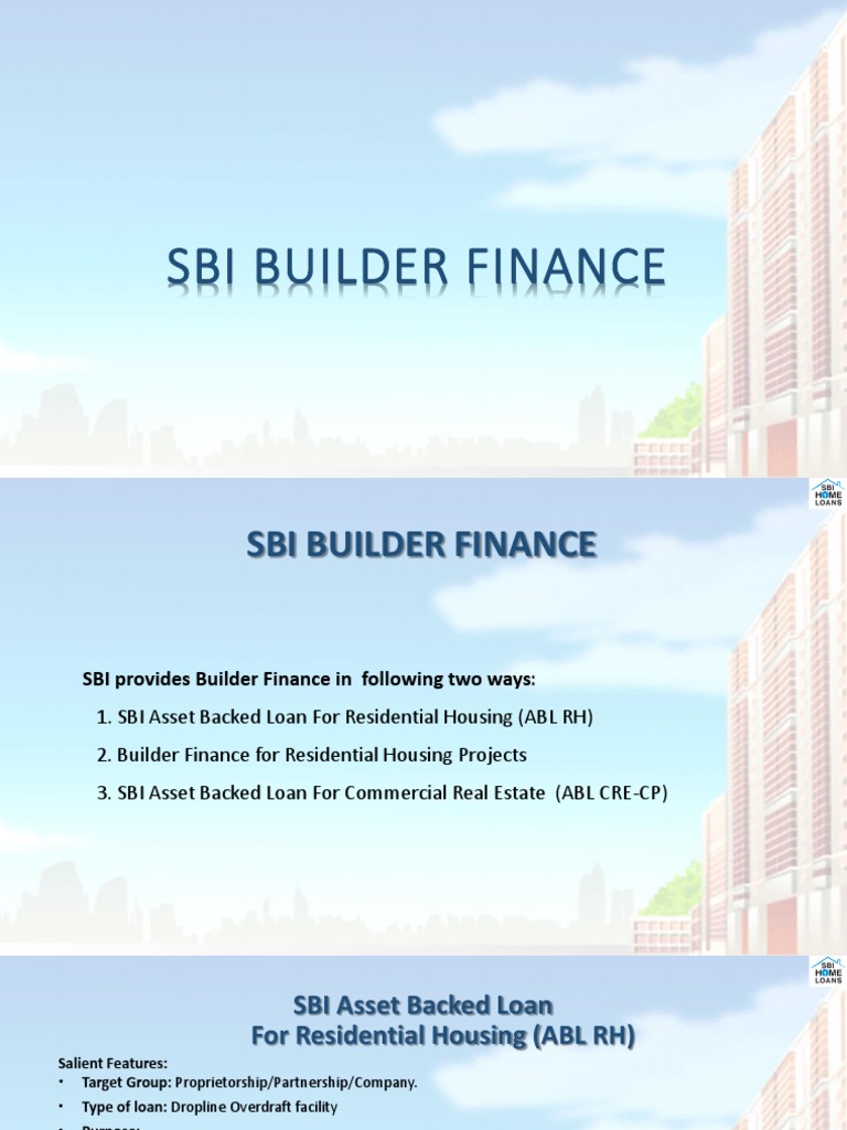 SBI Builder Finance CA Meet | PDF | Loans | Interest
