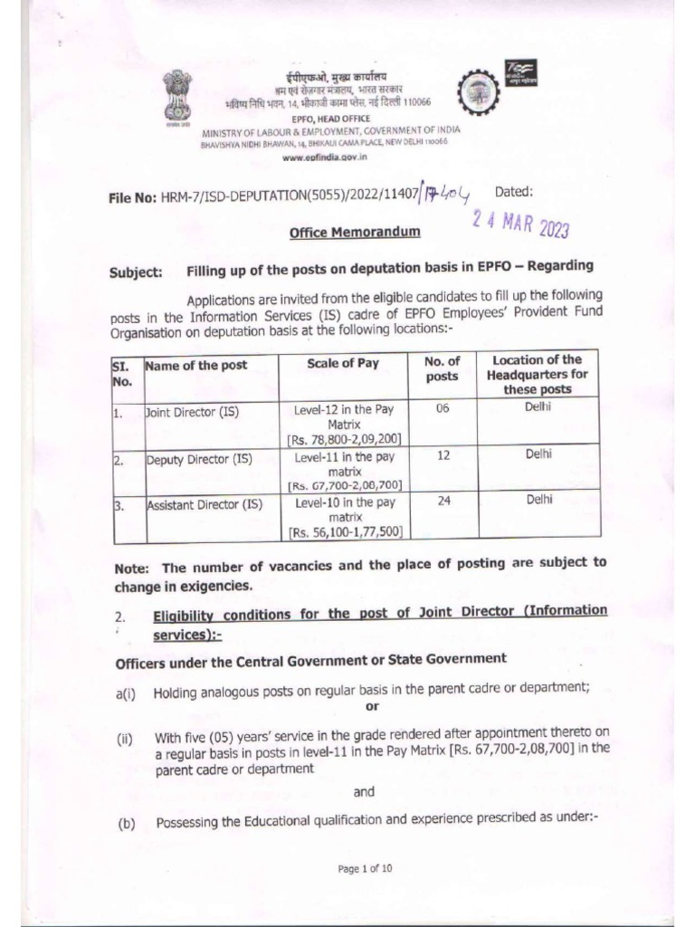 Advt Jd Dd Ad Is 10042023 Pdf