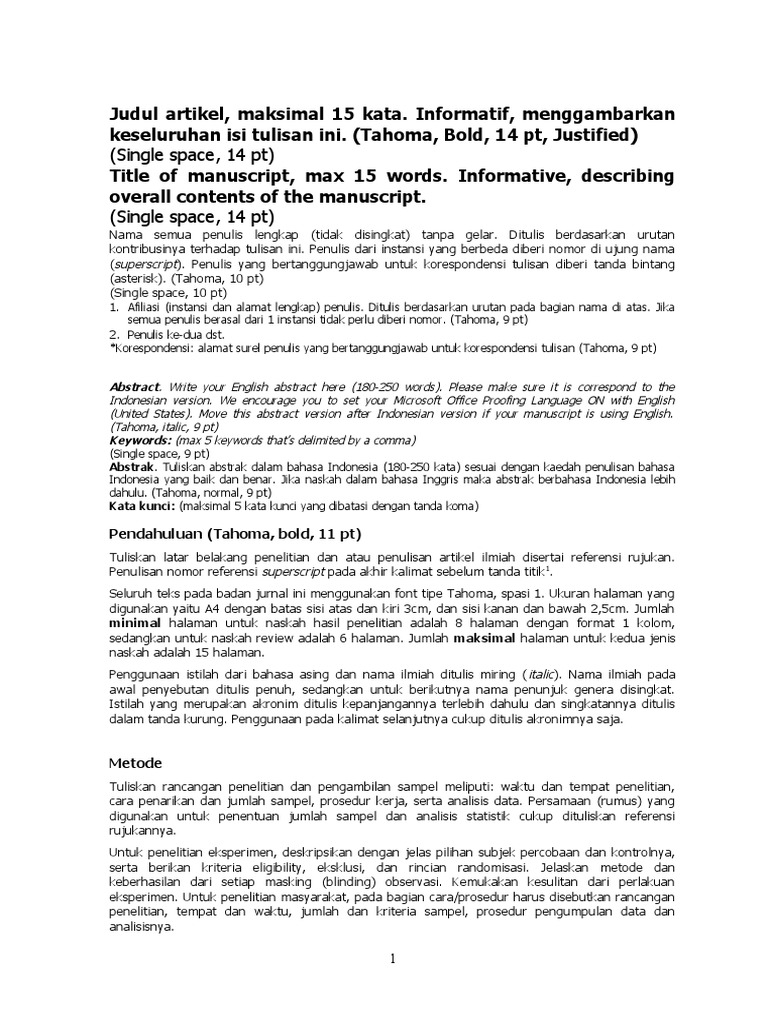 Panduan Penulisan Jurnal Jenggala | PDF | Metode & Bahan Ajar