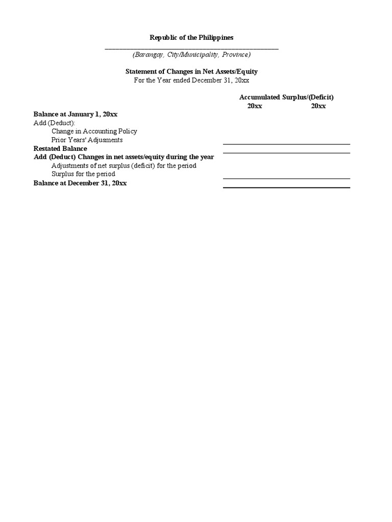 A-37 Statement of Changes in Net Assets Equity | PDF