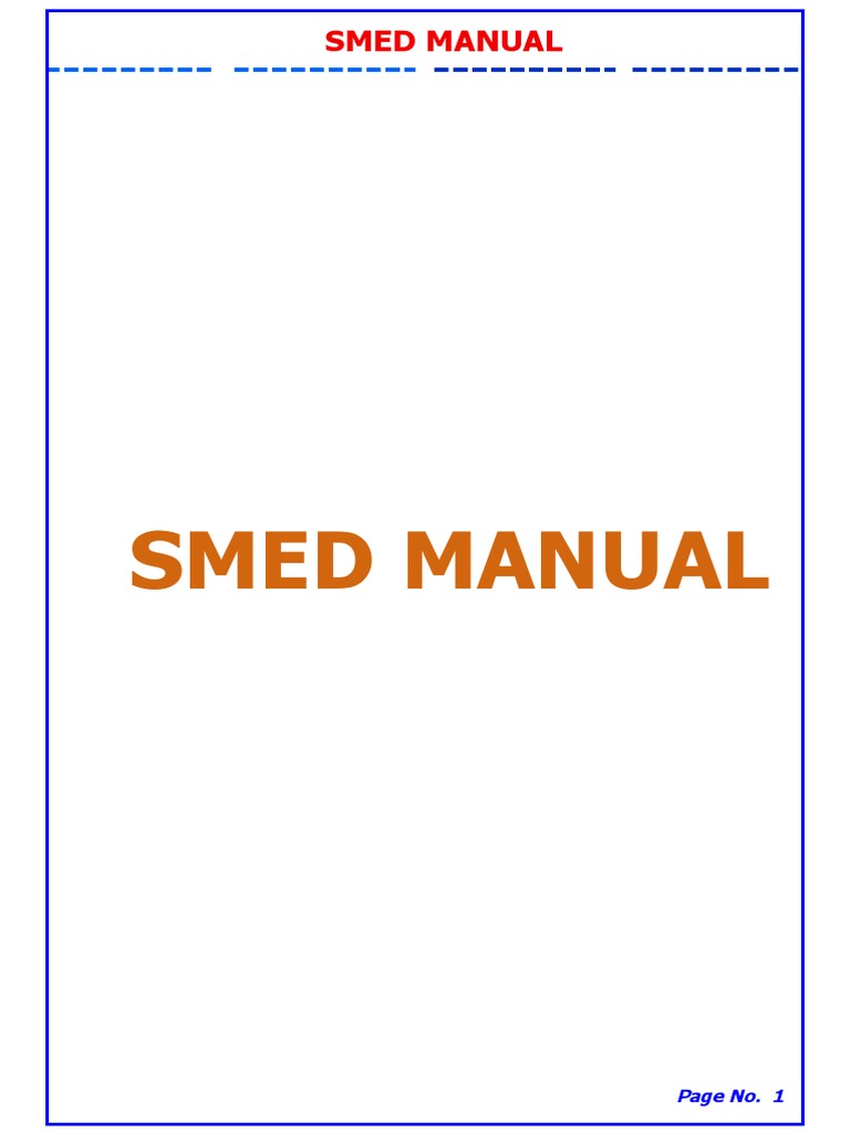 SMED Manual | PDF | Business Process | Business