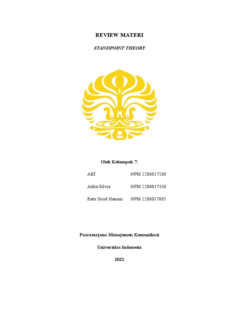 Kelompok 7 - Standpoint Theory | PDF