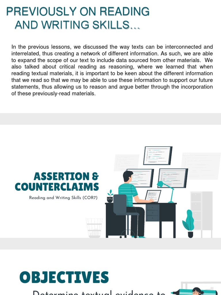LESSON 6 - ASSERTIONS AND COUNTERCLAIMS | PDF | Feeling | Psychology