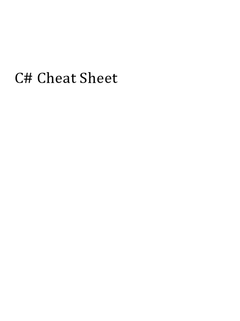 Cs Cheat Sheet V2 Pdf Variable Computer Science Control Flow