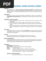 Wordshake Game Instructions and Scores | PDF