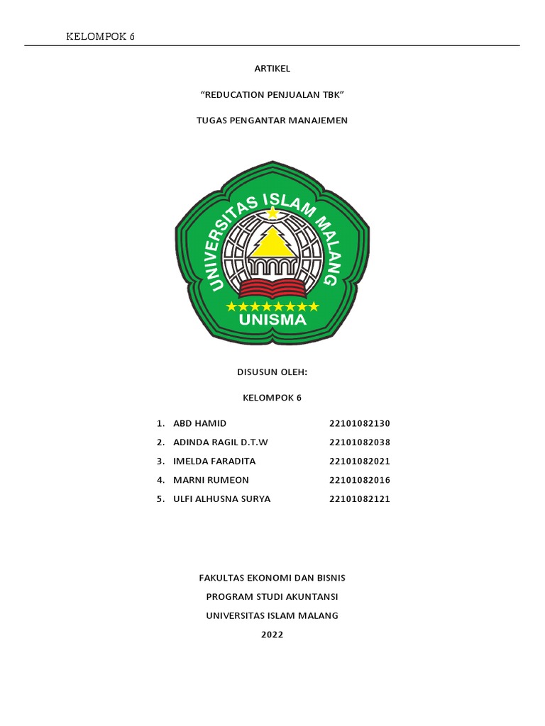 Penurunan Penjualan Kelompok 6 | PDF