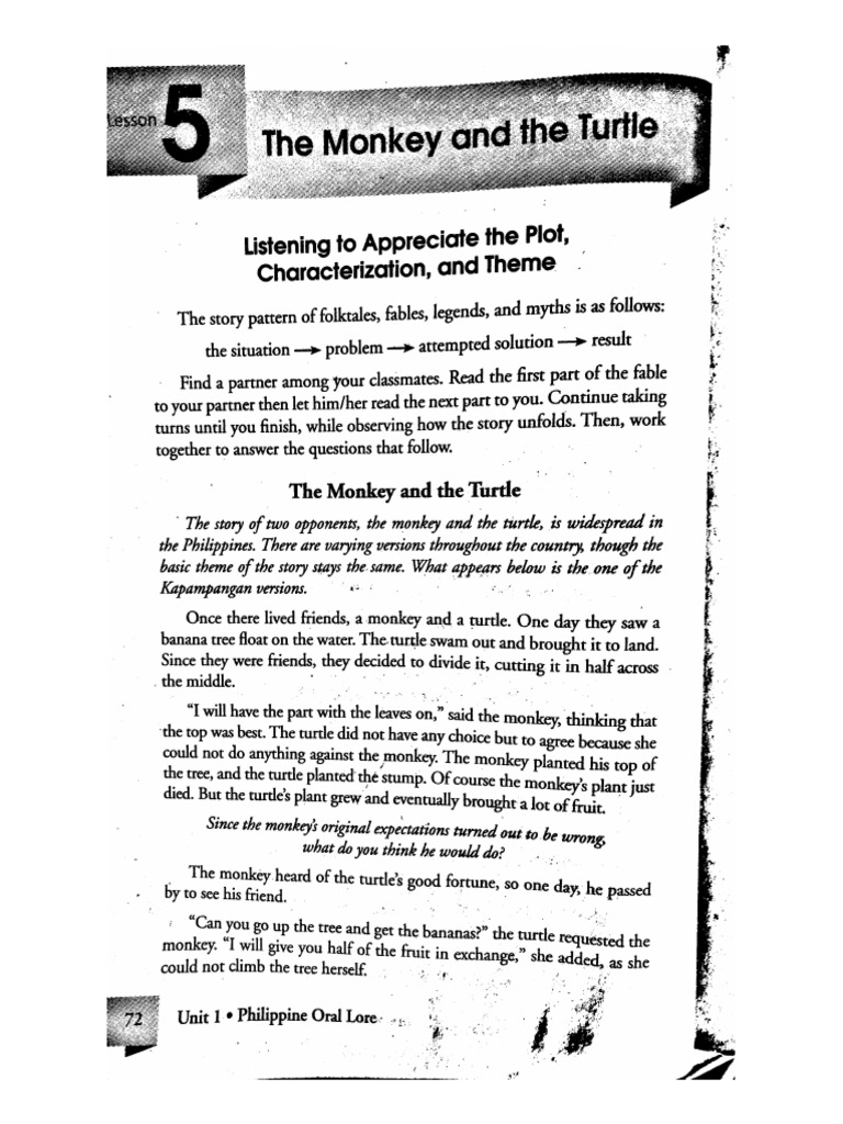 4 The Monkey And The Turtle Pdf