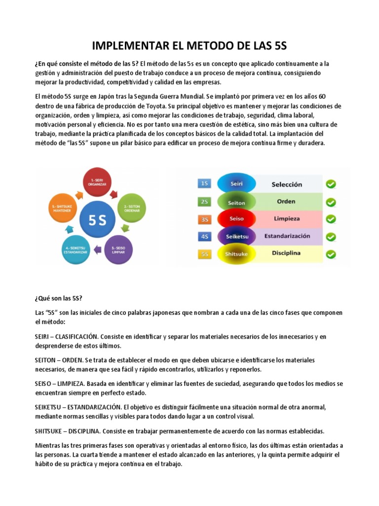 Implementación del Método 5S en Empresas | PDF | Economias | Business