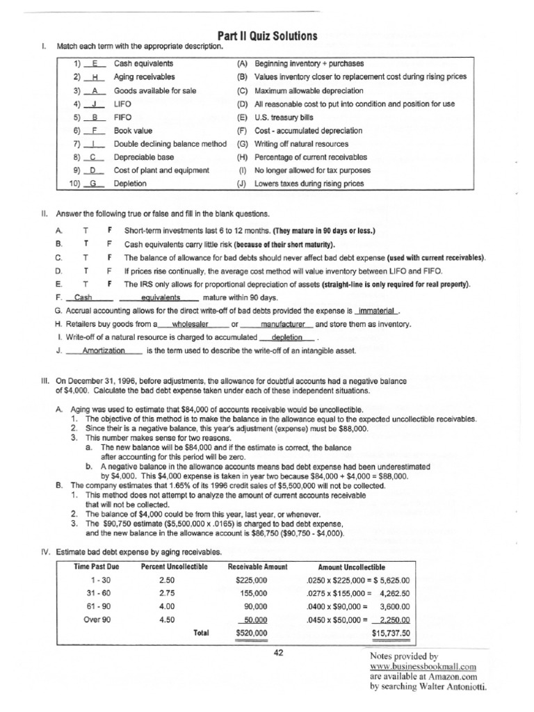 FAOMA Part 2 Quiz Complete Solutions | PDF | Depreciation | Inventory