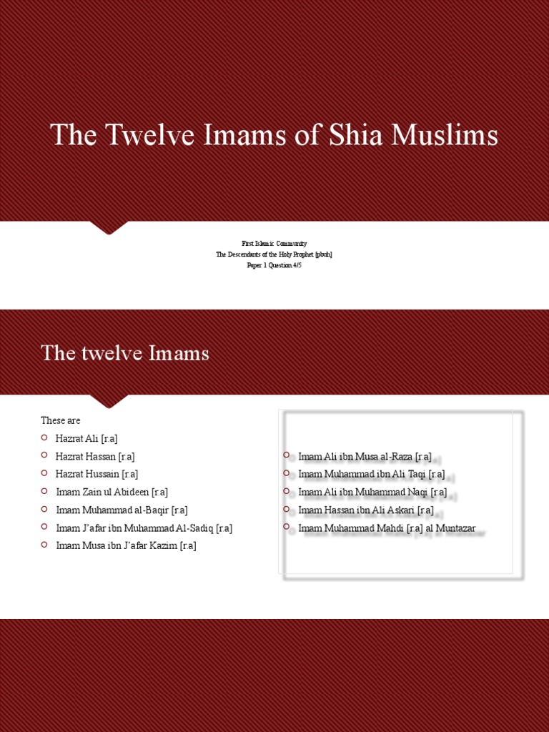 The Twelve Imams For Shiaz | PDF | Shia Islam | Ali