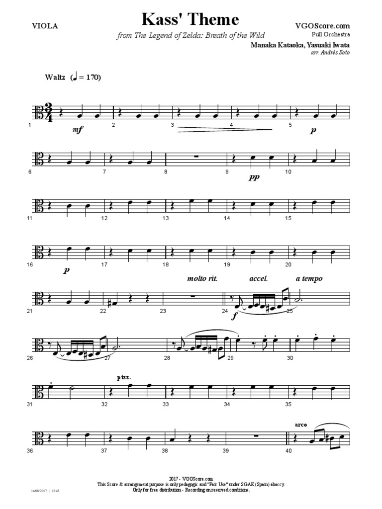 Kass' Theme - VIOLA | PDF