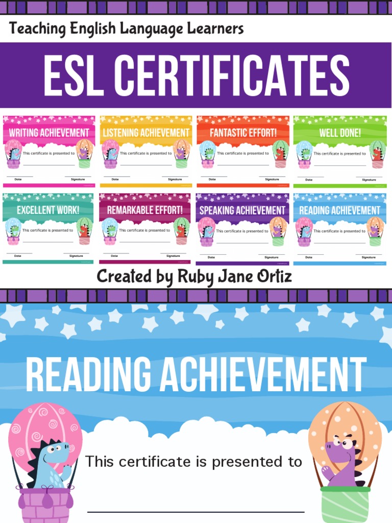 Esl Certificates: Teaching English Language Learners | PDF | English As ...