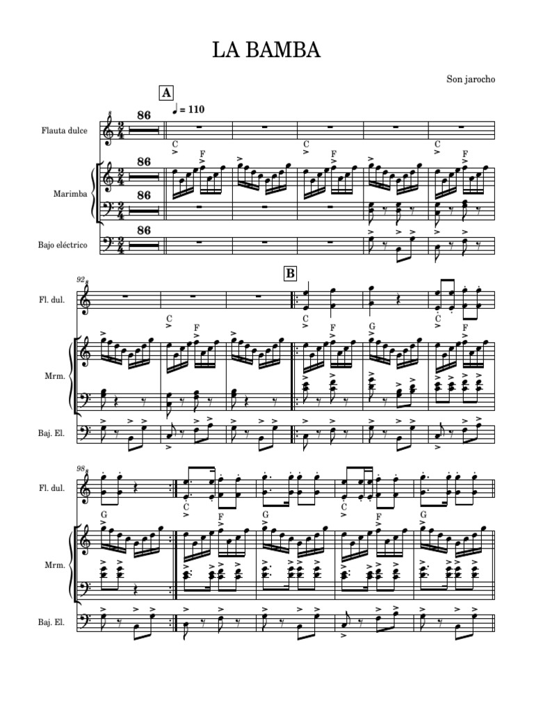 LA - BAMBA Marimba 2 | PDF