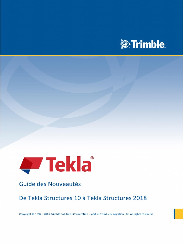 Guide Des Nouveautes - Tekla Structures 10 - 2018 | PDF | Building ...