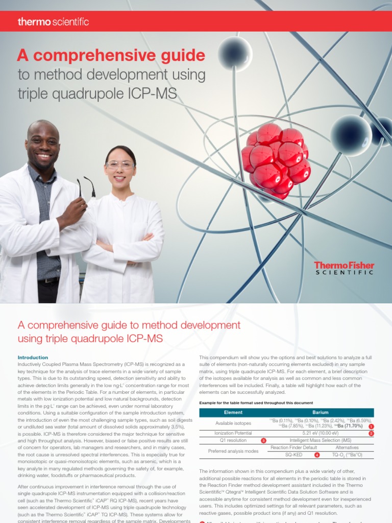 XX 44465 Icp Ms Elemental Guide Method Development Xx44465 en | PDF | Mass Spectrometry | Ion