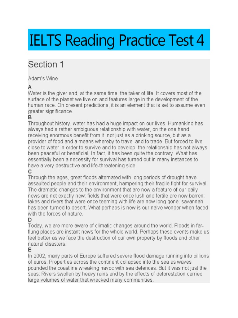 IELTS Reading Practice Test | PDF | Teachers | Teacher Education