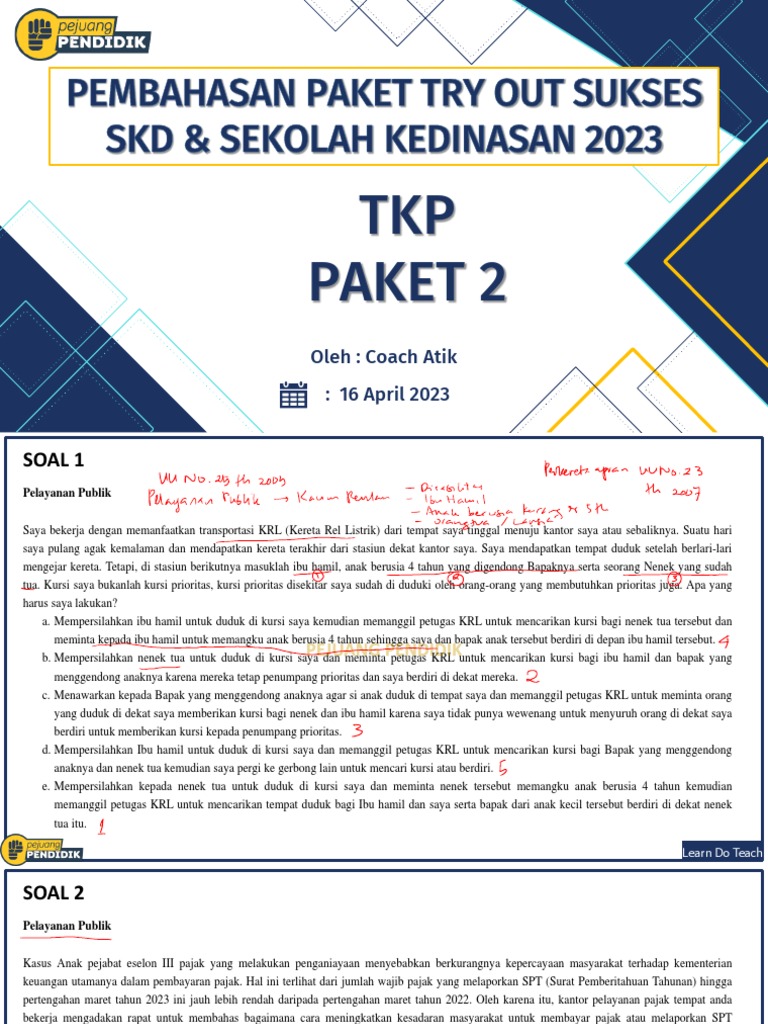 Pembahasan To 2 PP - TKP | PDF