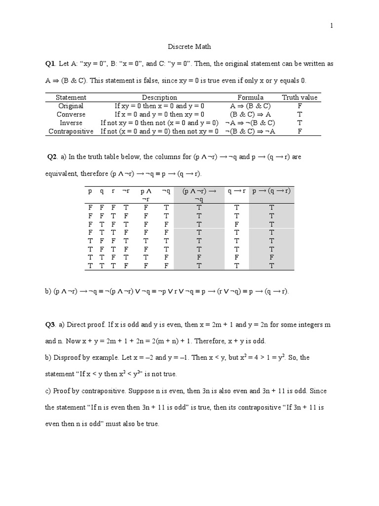Discrete Math | PDF | Contradiction | Mathematical Logic