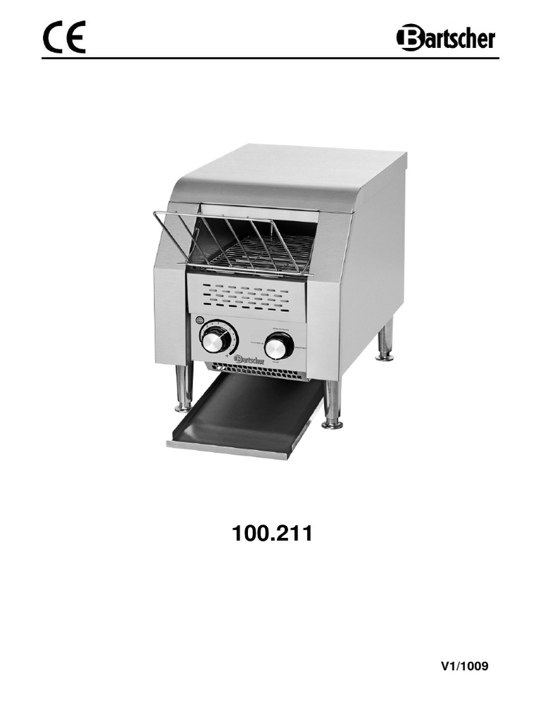 Technical Manual - Conveyor Toaster Mini - Bartscher TT-300 | PDF ...