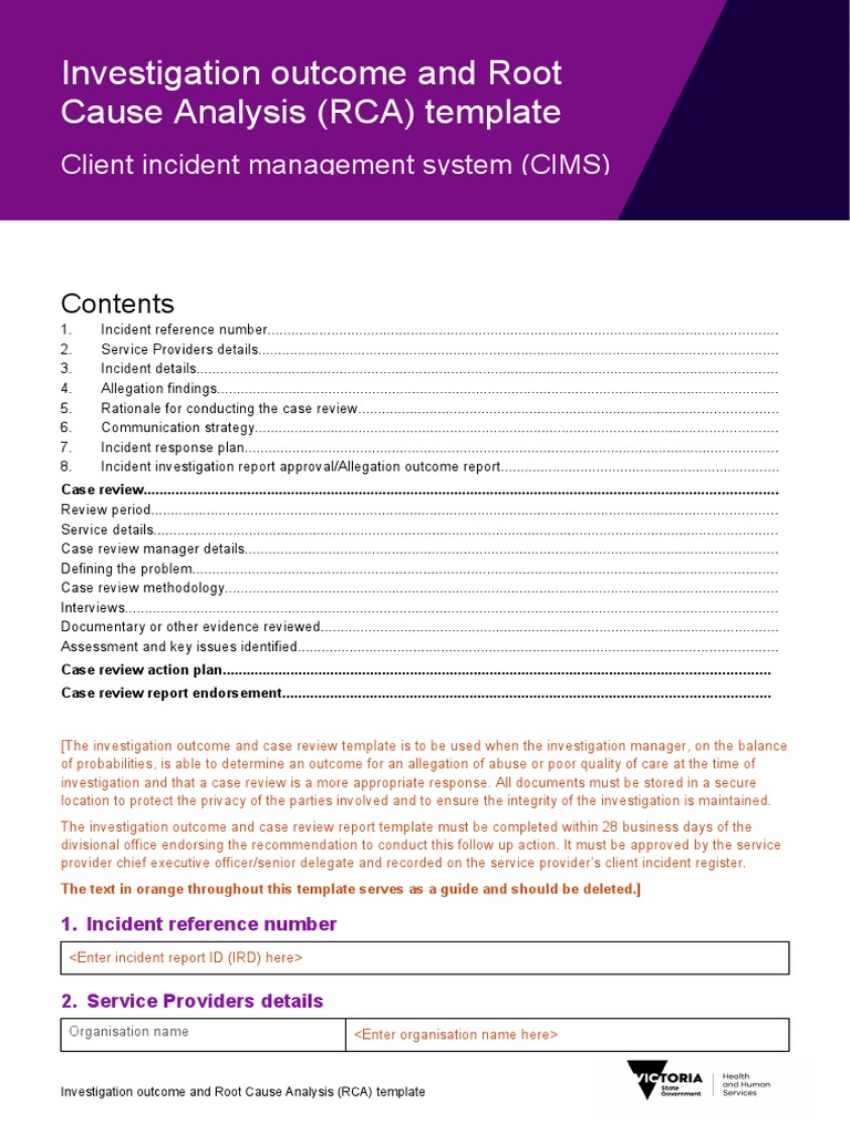Incident Investigation and Case Review Template | PDF | Conflict Of Interest | Policy