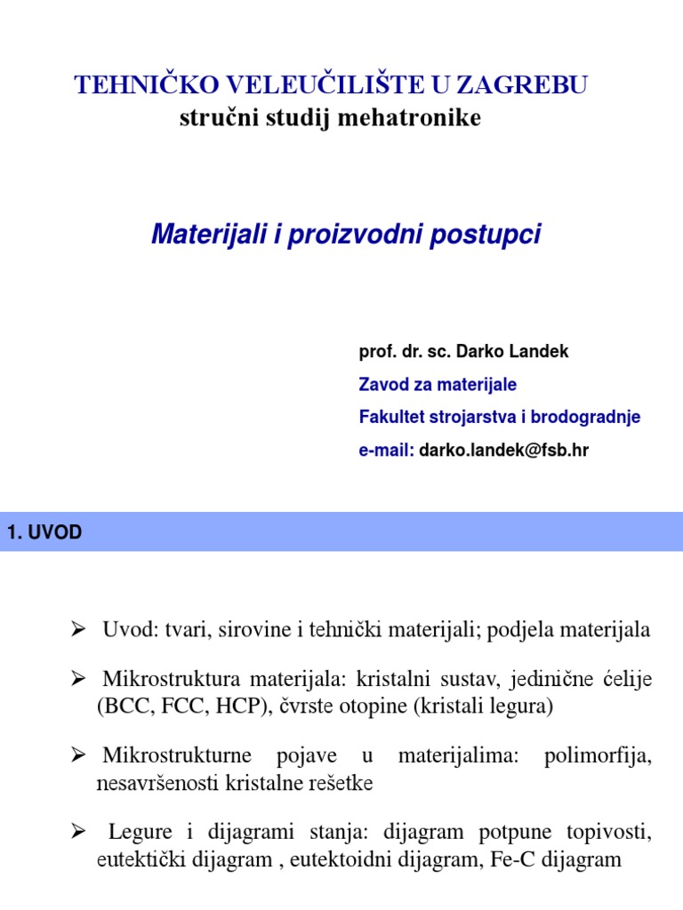 Svojstva I Podjela Materijala 2019-2020 | PDF