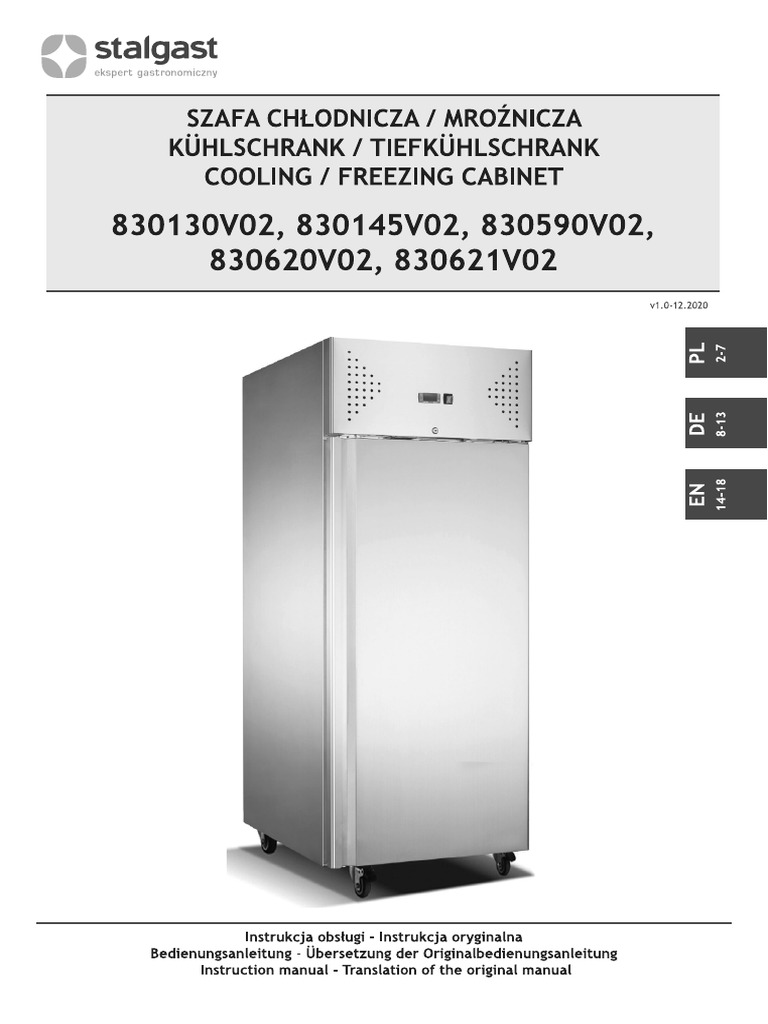 Technical Manual - Freezer - Stalgast | PDF