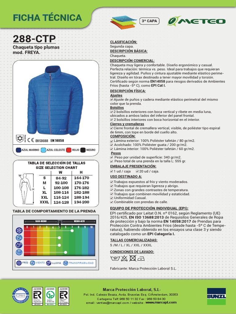 Ficha Tecnica-288 CTPN | PDF | Ropa