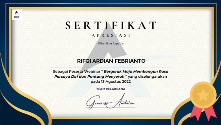 E-Sertifikat Generasi Andalan Batch 7 | PDF