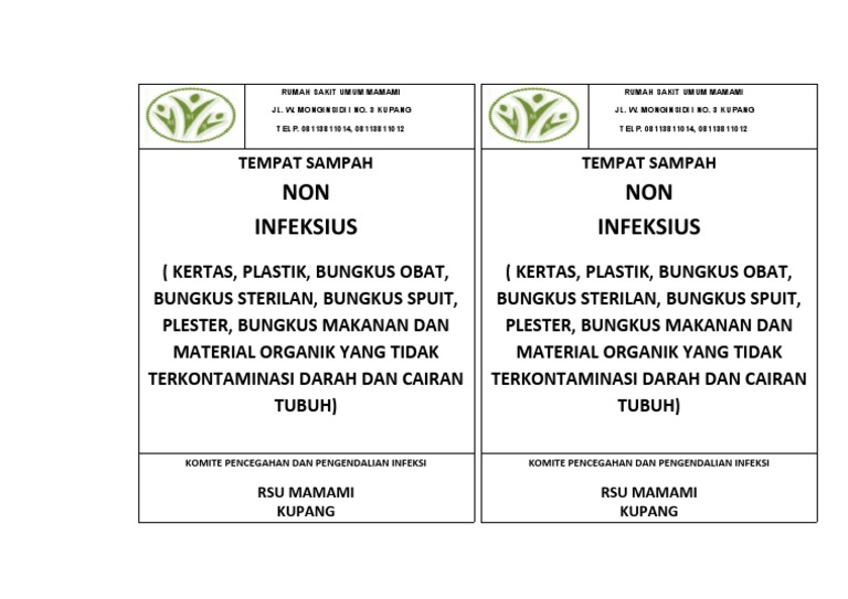 Sampah Non Infeksius | PDF | Sains & Matematika