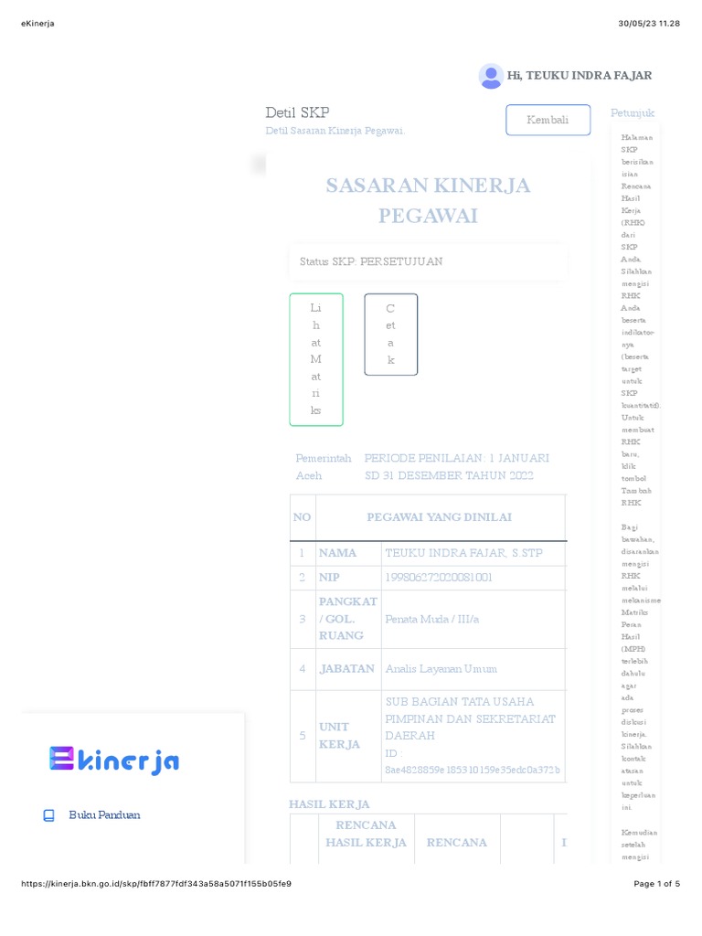 Ekinerja - Analis Layanan Umum | PDF