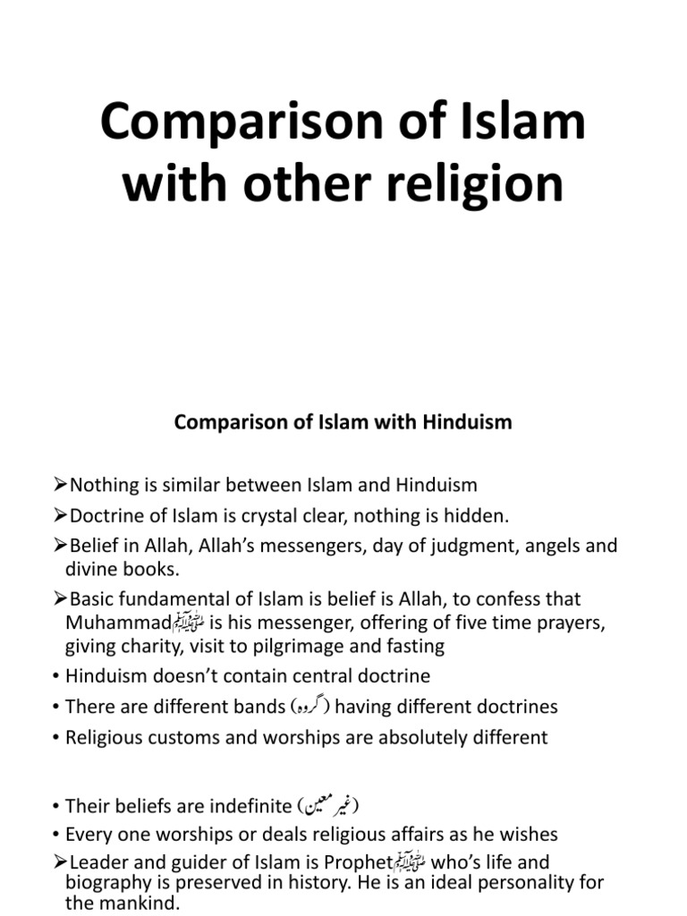 Lecture 2 Comparison With Religions | PDF | Prophets And Messengers In ...