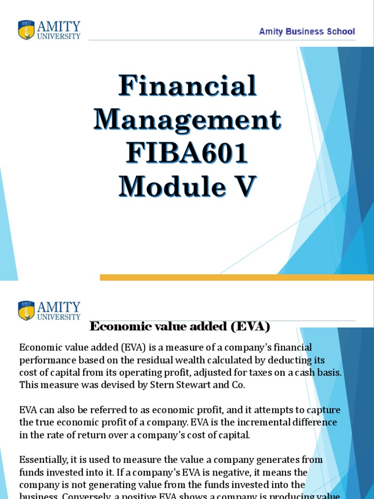 Eva Mva | PDF | Cost Of Capital | Equity (Finance)