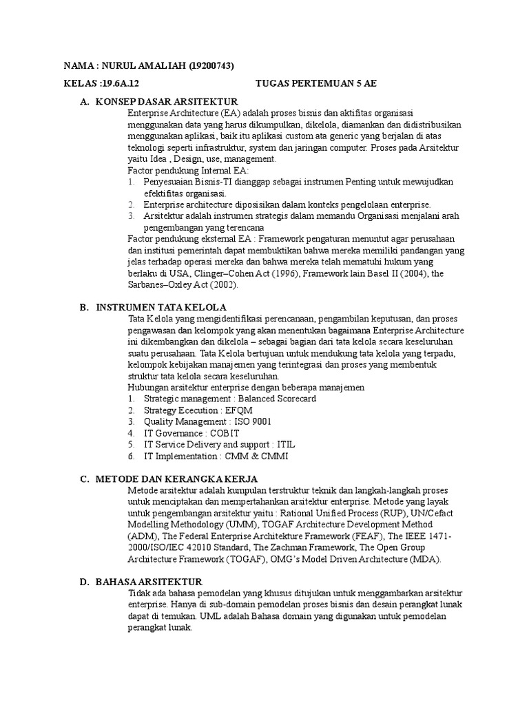 Arsitektur Enterprise | PDF