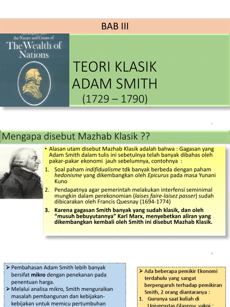 3. Teori Klasik Adam Smith-1 | PDF