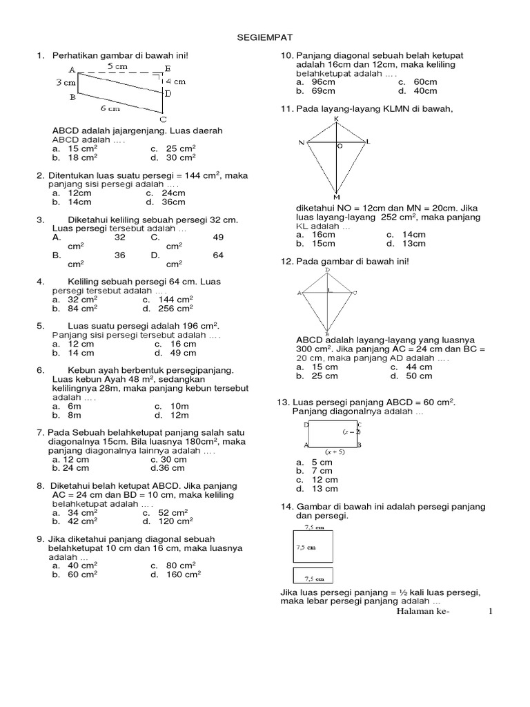 Soal Segiempat | PDF