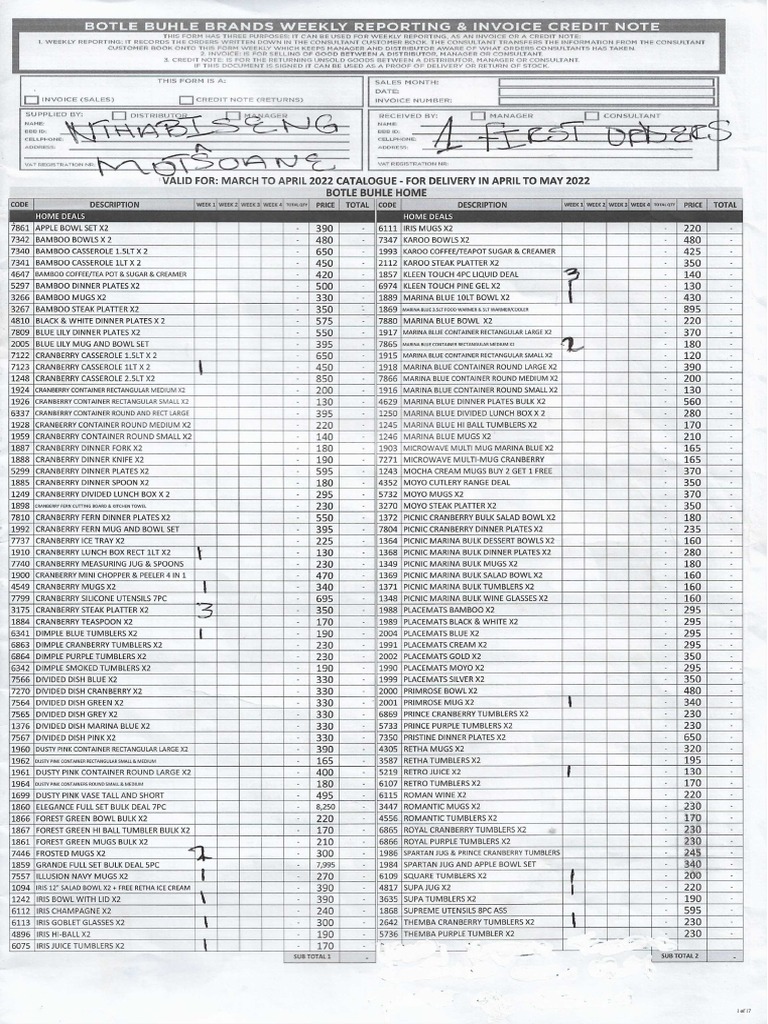 Botle Butle Order Form | PDF