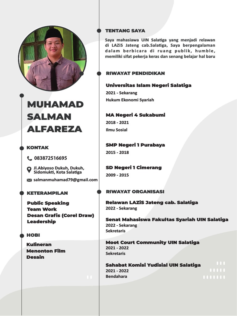 Profil Mahasiswa Muhamad Salman Alfareza | PDF