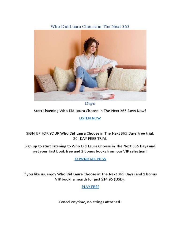 Who Did Laura Choose in The Next 365 Days | PDF | Self-Improvement ...