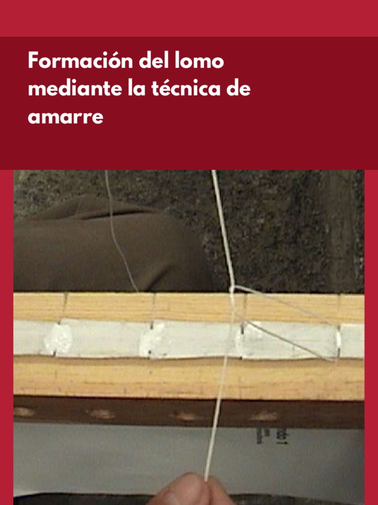 Formación Del Lomo Mediante La Técnica de Amarre | PDF