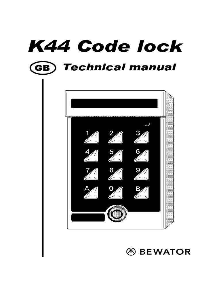 K44 Code Lock: Technical Manual | Download Free PDF | Switch | Computer ...