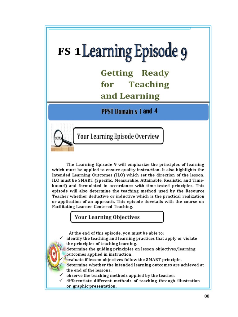 FS1 - Episode 9 - Delos Santos | Download Free PDF | Learning | Teachers FS1 - Episode 9 - Delos Santos | Download Free PDF | Learning | Teachers