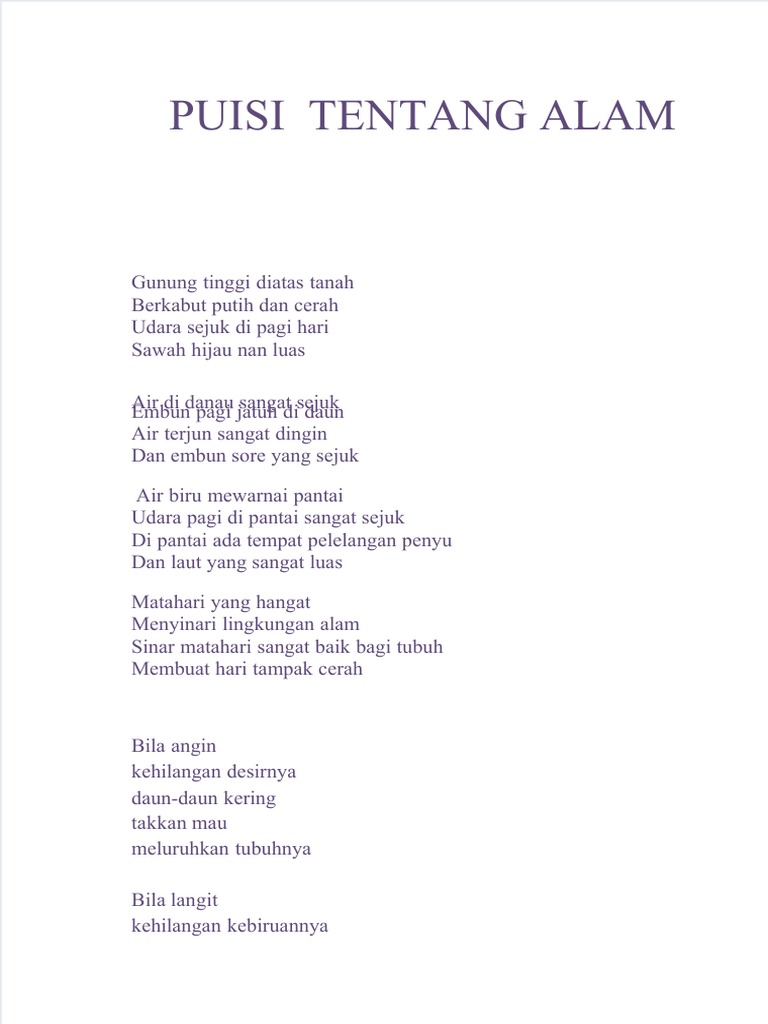 Dokumen - Tips - Puisi Keindahan Alam | PDF