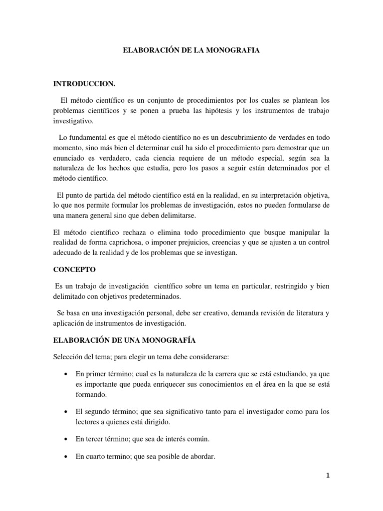 MONOGRAFÍA | PDF | Método científico | Teoría