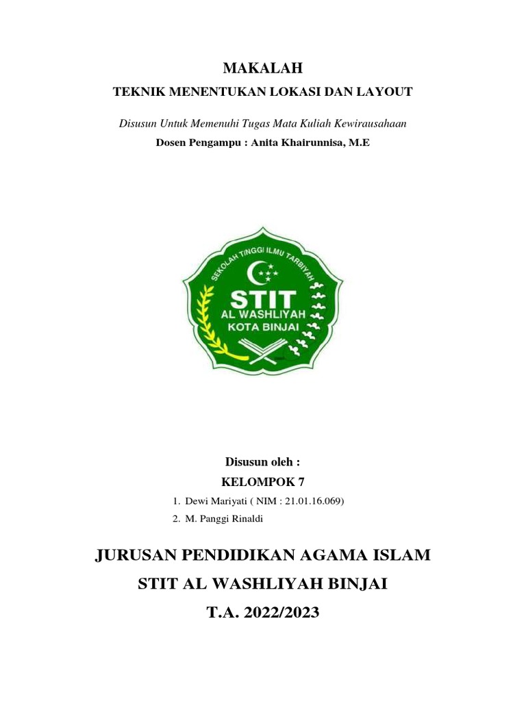 Teknik Penentuan Lokasi dan Layout Usaha | PDF
