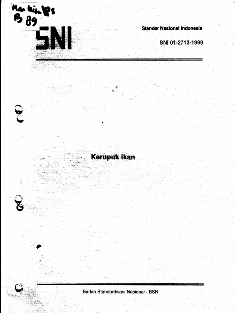 SNI Kerupuk Ikan | PDF | Sains & Matematika