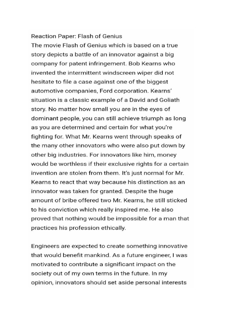 Online Flash of Genius Project | PDF