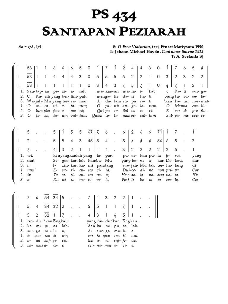 434 SANTAPAN PEZIARAH - Arr A. Soetanta SJ | PDF