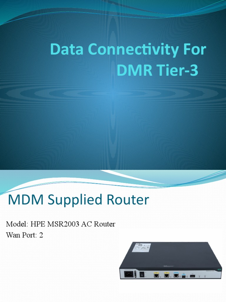 DMR Tier-2 vs Tier-3 Connectivity Issues | PDF | Computers | Technology ...