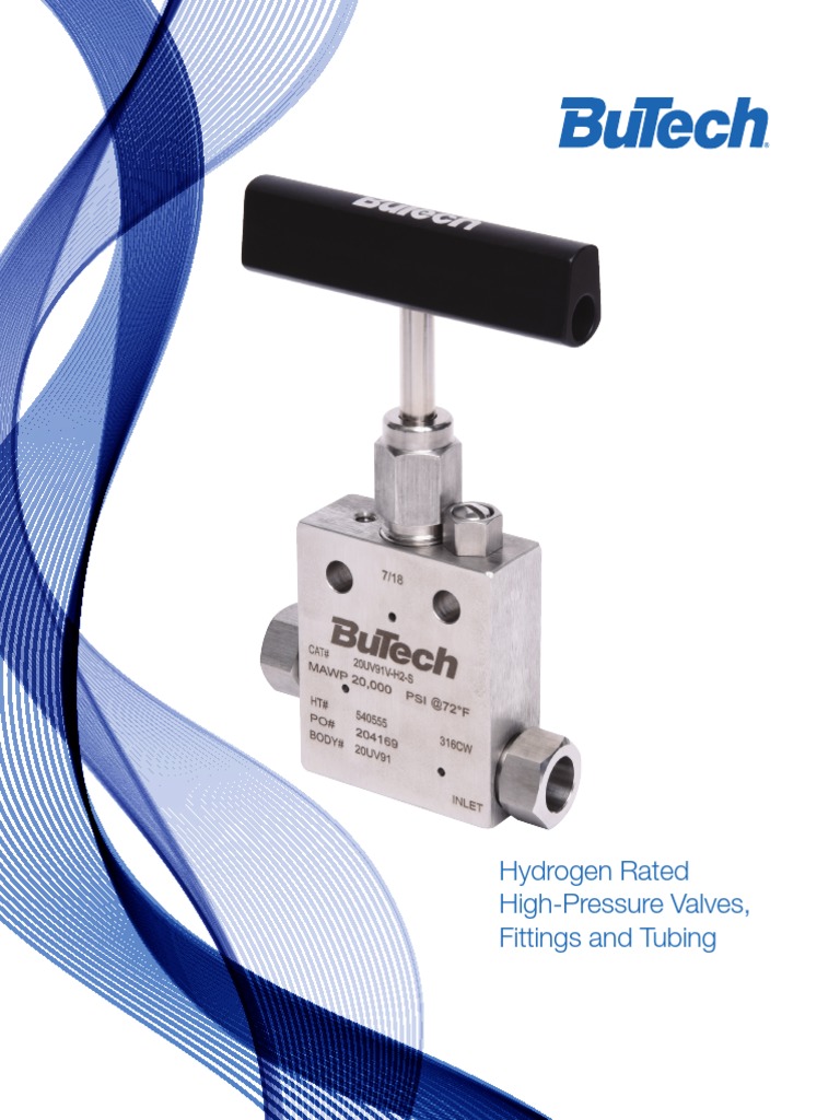 BuTech High-Pressure Hydrogen Valves | PDF | Valve | Actuator
