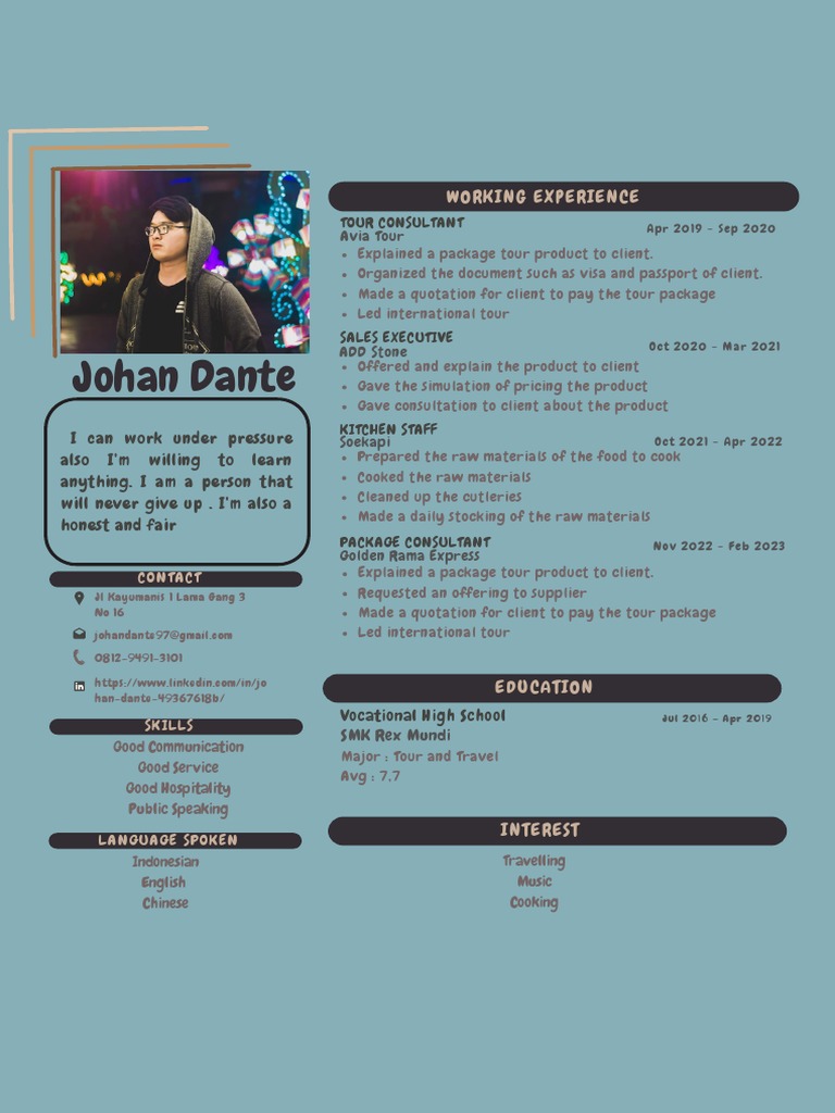 Johan Dante CV New | PDF